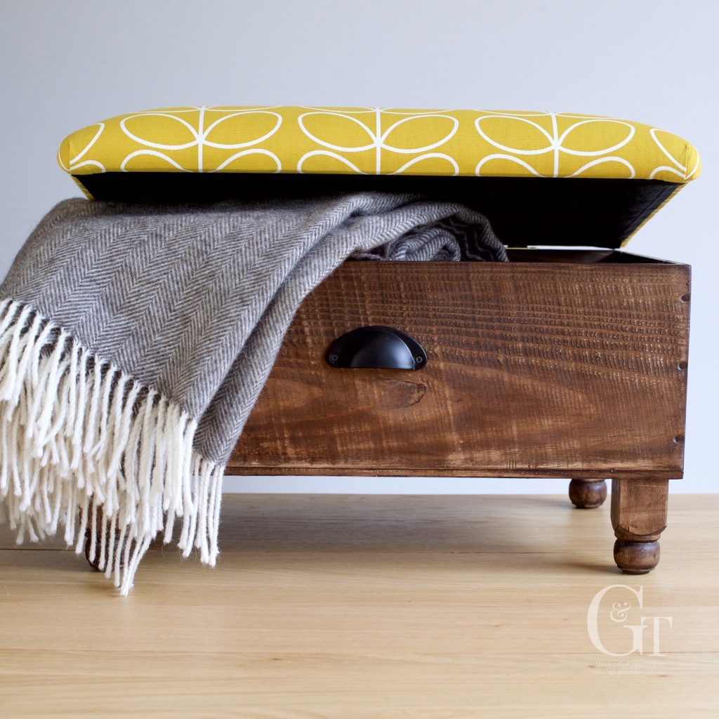 Orla Kiely Dandelion Linear Stem Wine Box Ottoman – Ginger and Tweed